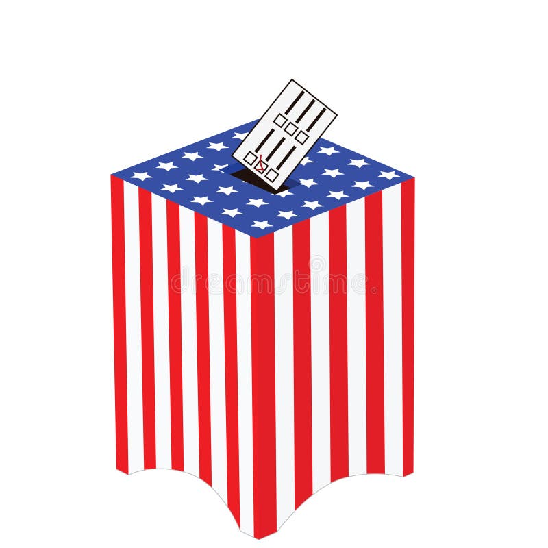 US ballot box stock illustration. Illustration of election - 6377690