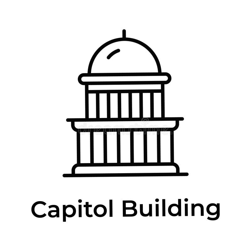 United States Capitol Building Vector Design, Premium Icon Stock Vector ...