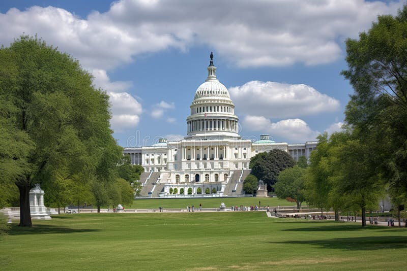 United States Capitol Building in Washington. Generative AI Stock ...