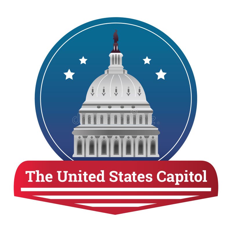The United States Capitol. Vector Illustration Decorative Design Stock ...