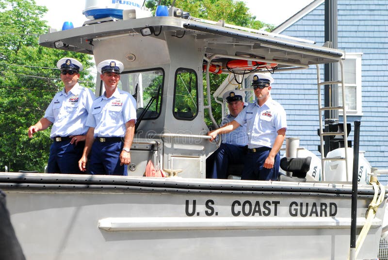 The United States Coast Guard Boat on Hudson River Editorial Stock ...