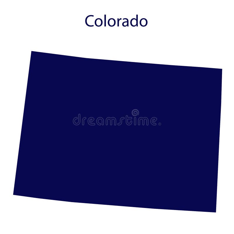 United States Colorado. Dark Blue Silhouette of the State Stock Vector ...