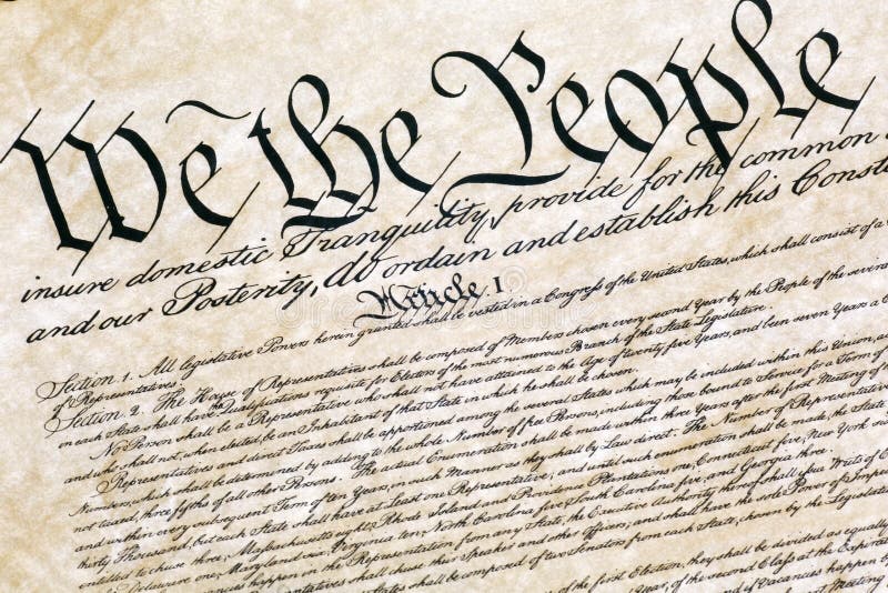 USA Constitution Parchment stock image. Image of document - 17269393