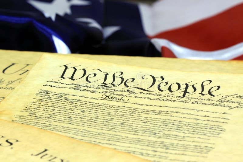 United States Constitution, we the People Stock Image - Image of ...
