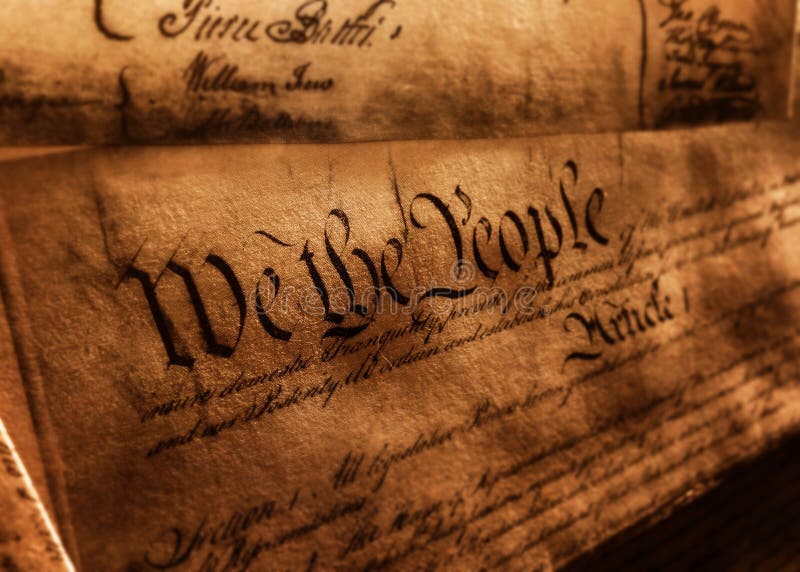 US Constitution - we the People Stock Photo - Image of docum, parchment ...