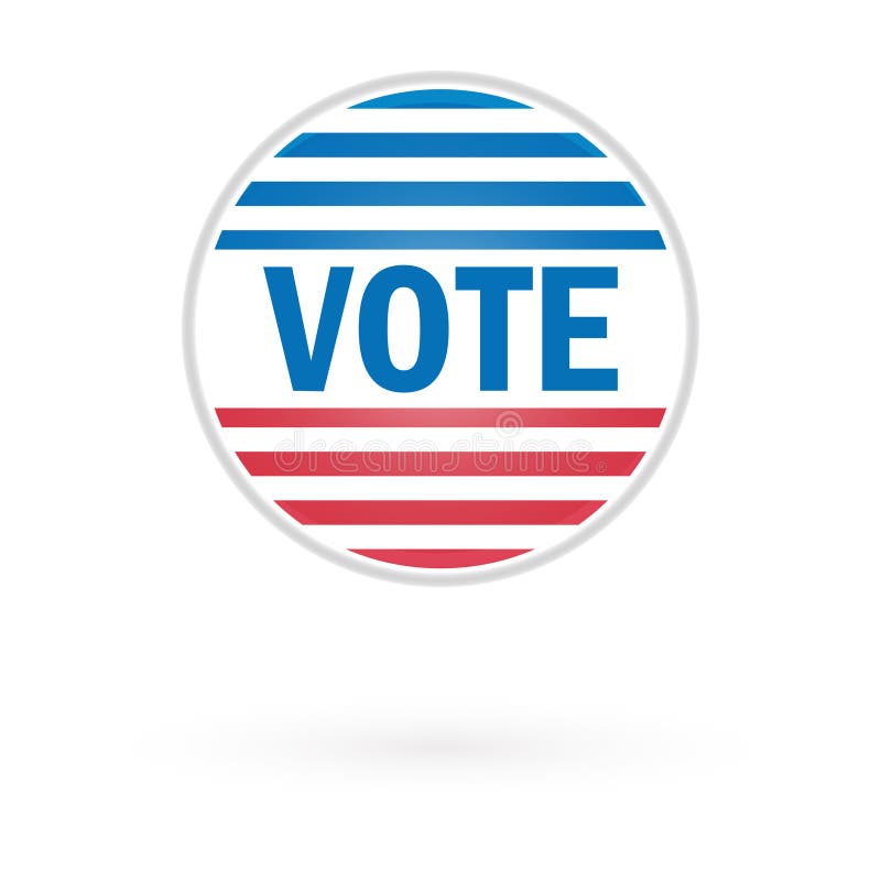 United States Election Vote Button Stock Illustration - Illustration of ...