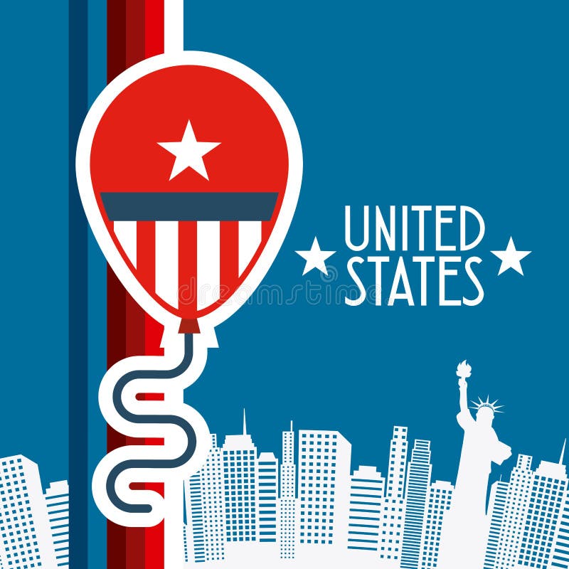 United states emblem stock vector. Illustration of cityscape - 59238500