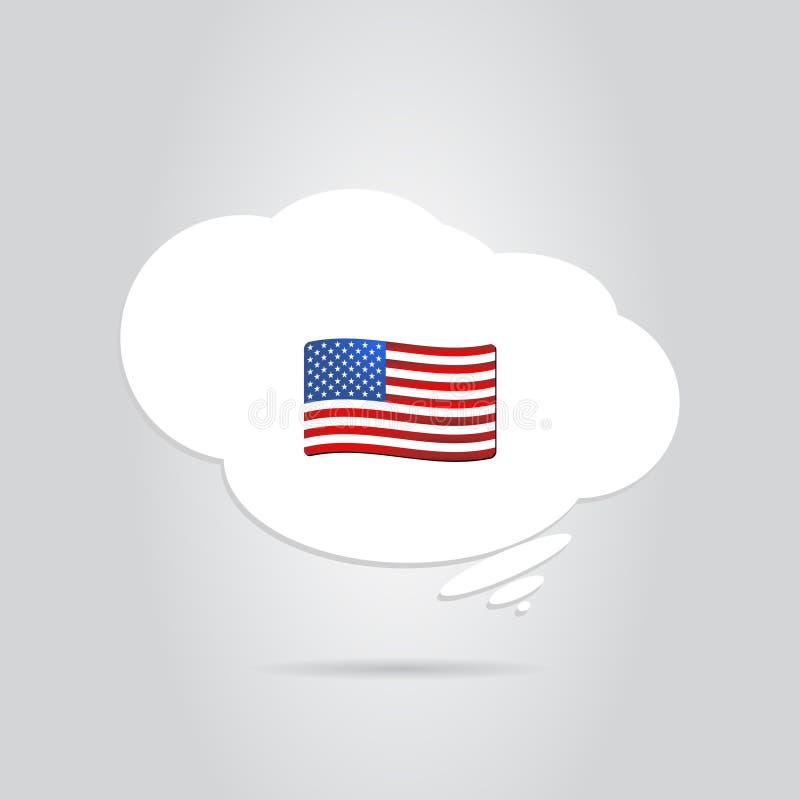 United States Flag in the Cloud Stock Vector - Illustration of design ...