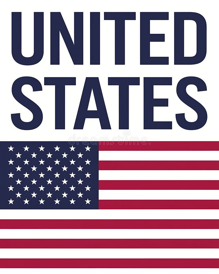 United States Flag with Text Overlay Stock Image - Image of justice ...
