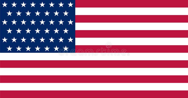 United States (1896-1908) Flag Vector Illustration Premium Quality ...