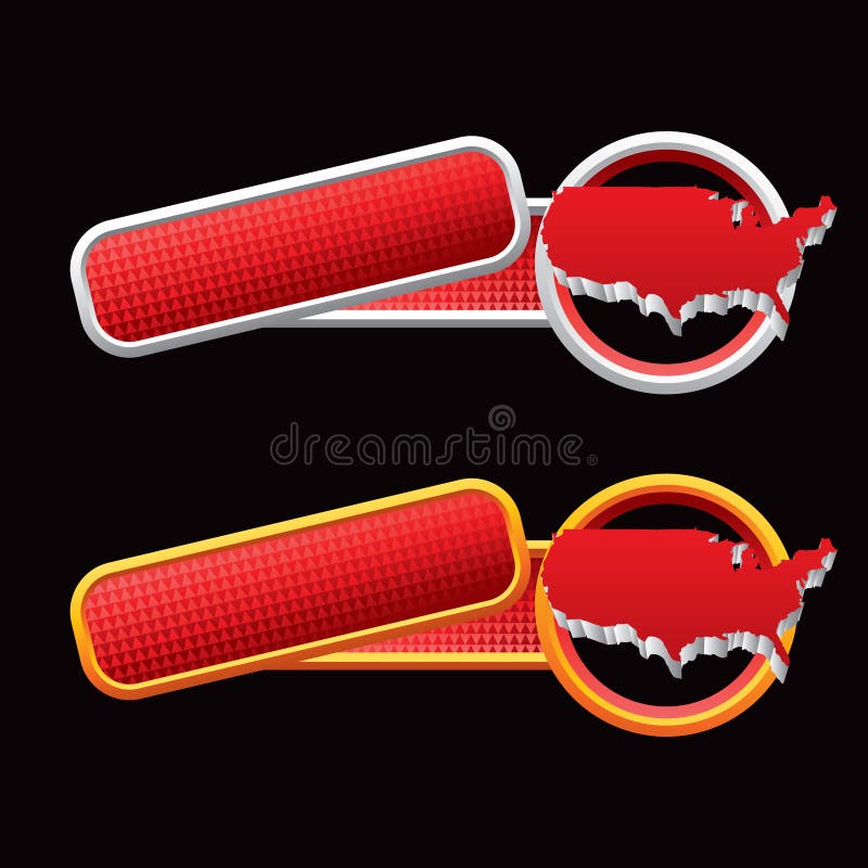 United States Icon in Tilted Red Checkered Tabs Stock Vector ...