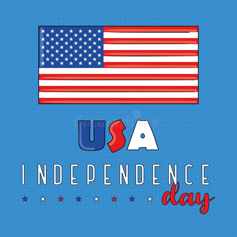 United States Independence 4th of July Card Vector Stock Vector ...
