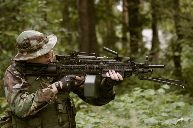 United States Machine Gun stock image. Image of operations - 2422919