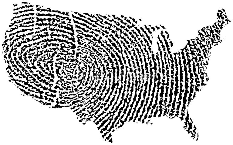 States Map Fingerprint Stock Illustrations – 19 States Map Fingerprint ...