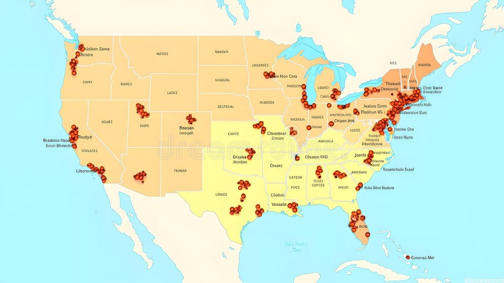 United States Map Logistics Stock Illustrations – 129 United States Map ...