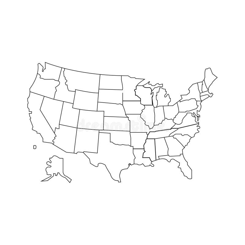 United States map stock vector. Illustration of washington - 283030488