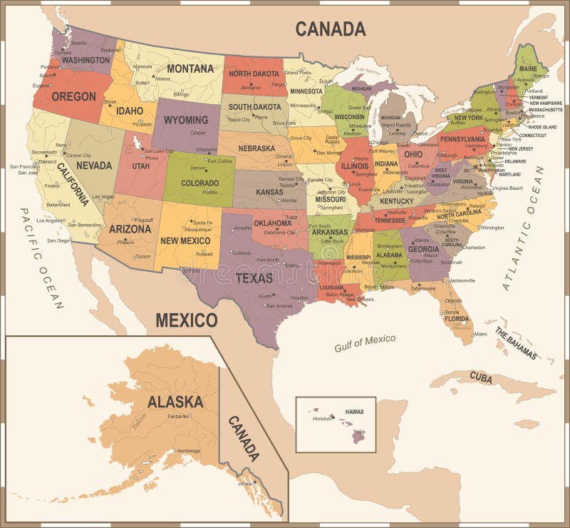 United States Map Yellow Stock Illustrations – 4,062 United States Map ...