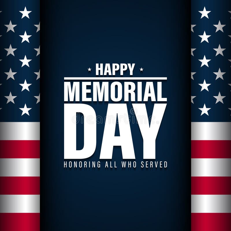 United States Memorial Day Design Template Stock Illustration ...
