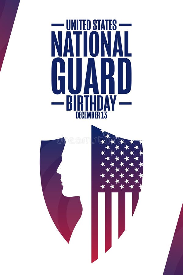 United States National Guard Birthday December 13 Holiday Concept