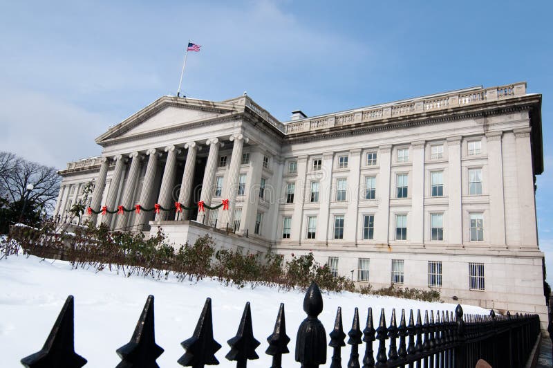 United States Treasury Department Stock Image - Image of column ...
