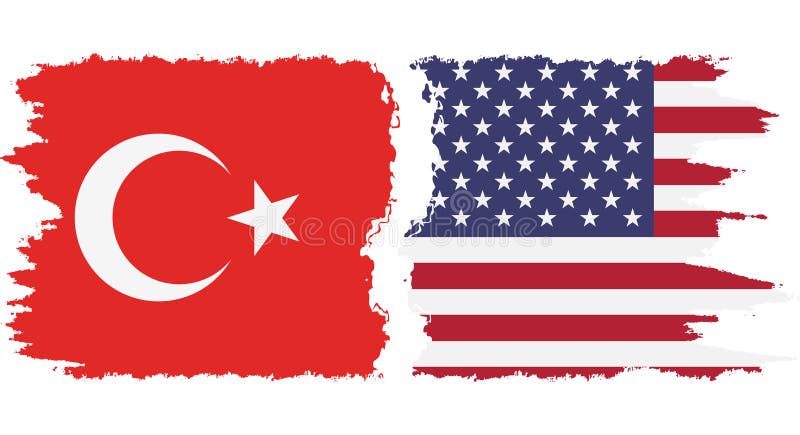 United States and Turkey Grunge Flags Connection Vector Stock Vector ...