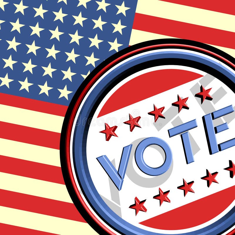 Vote circle icon stock vector. Illustration of democrat - 25622706