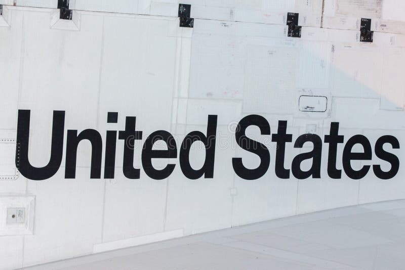 United States Writing on Space Shuttle Editorial Stock Image - Image of ...