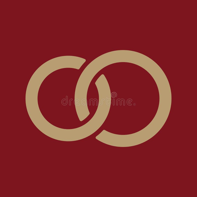 The United Wedding Ring Icon. Marriage and Glans Symbol Stock Vector ...