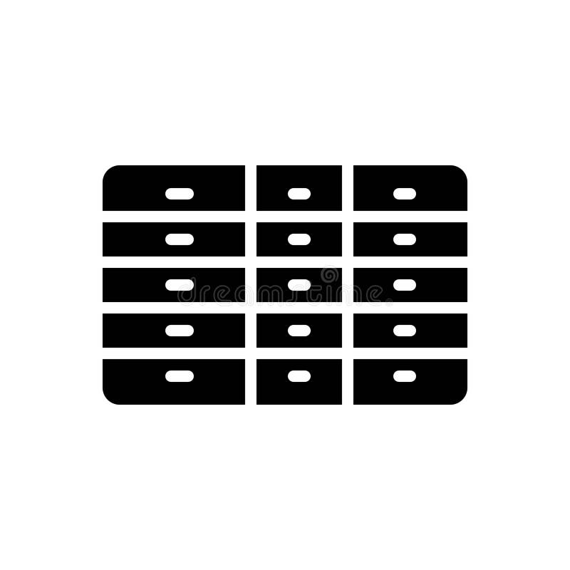 Black Solid Icon for Units, Part and Section Stock Vector ...