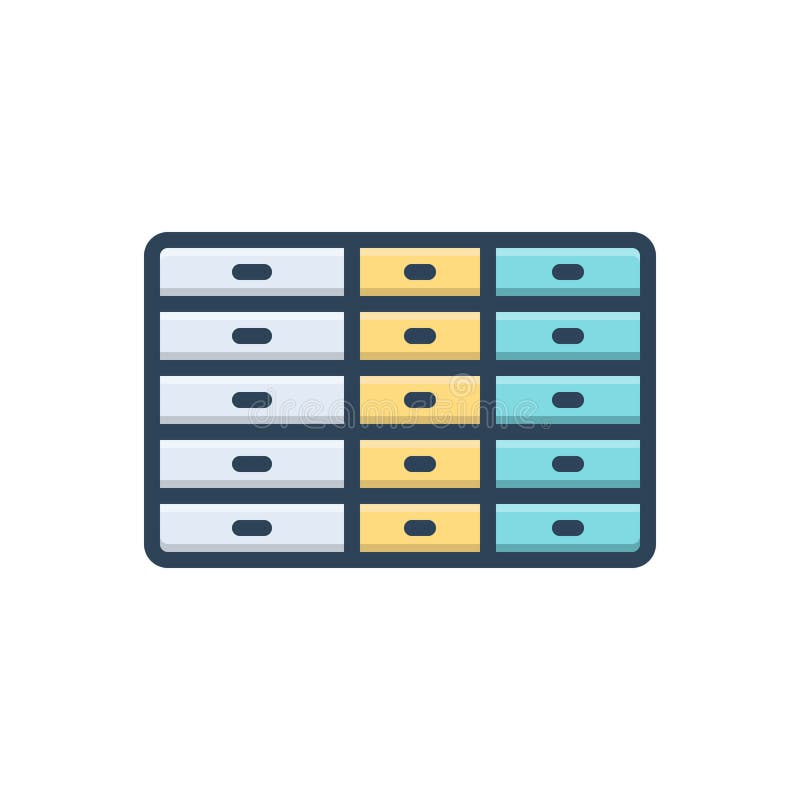 Color Illustration Icon for Units, Part and Drawer Stock Vector ...