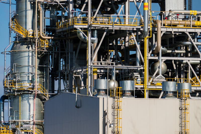 Units for Nitric Acid Production on Fertilizer Plant Stock Photo ...