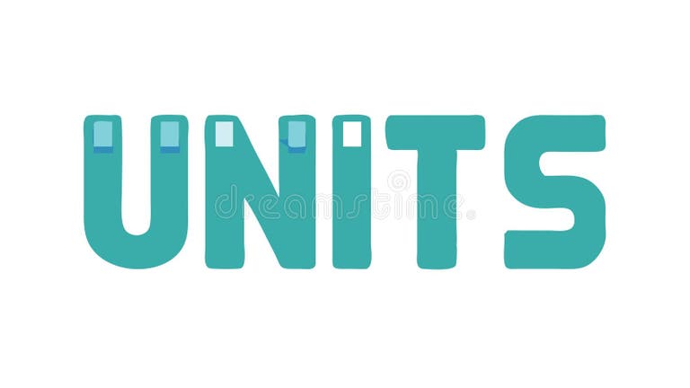 UNITS Text Icon. Measurement and Quantity Symbol. Vector Design ...