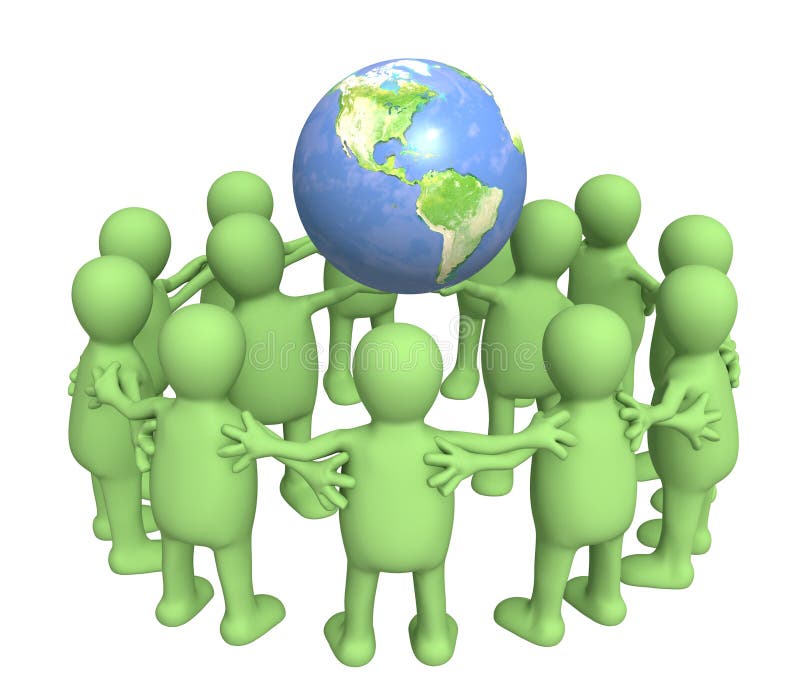 Global Unity through Diversity Stock Illustration - Illustration of ...