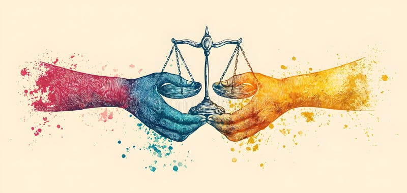 Unity and Balance: a Symbol of Justice through Intertwined Stock ...