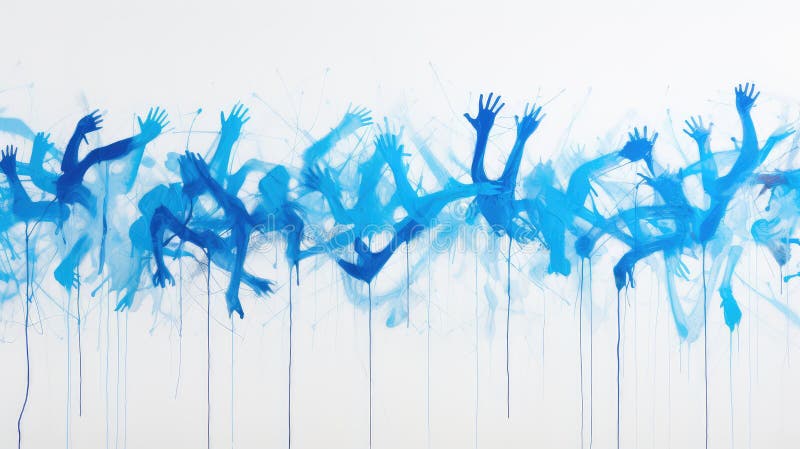 Unity blue connections stock illustration. Illustration of fellowship ...