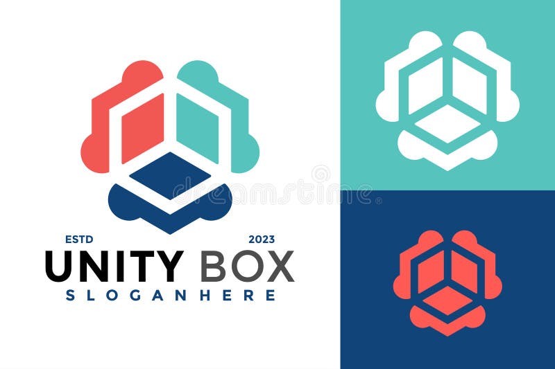 Unity Box Logo Design Vector Symbol Icon Illustration Stock Vector ...