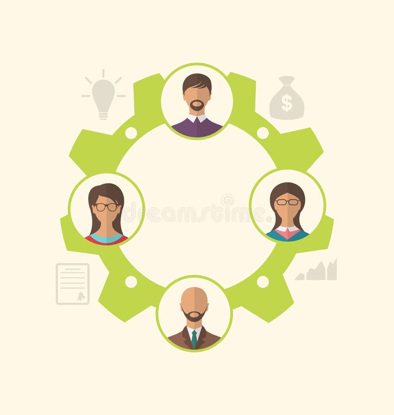Unity of Business People Leading To Success Stock Vector - Illustration ...