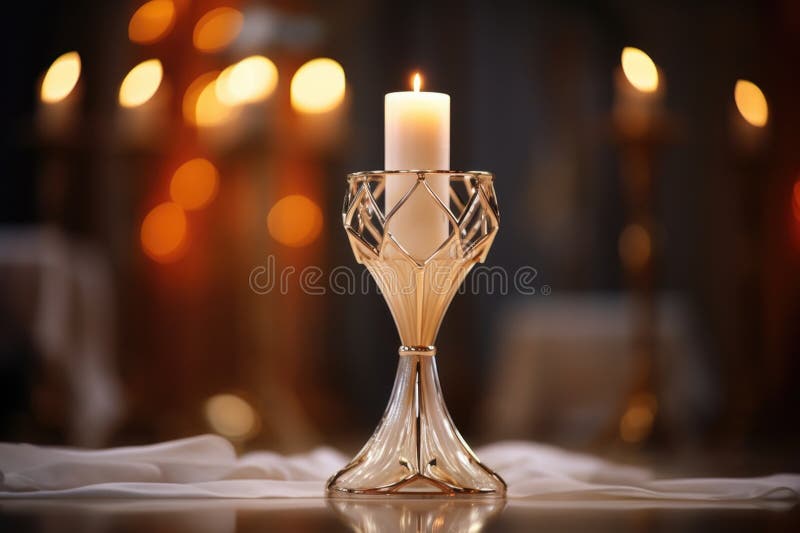 Unity Candle Used in a Wedding Ceremony Stock Illustration ...