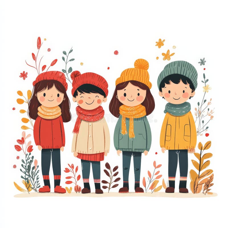 Unity among Children: Symbol of Togetherness Stock Illustration ...