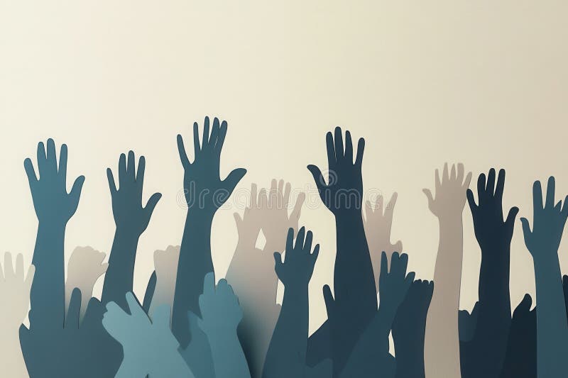 Unity and Collaboration Represented through Paper Art Silhouettes of ...