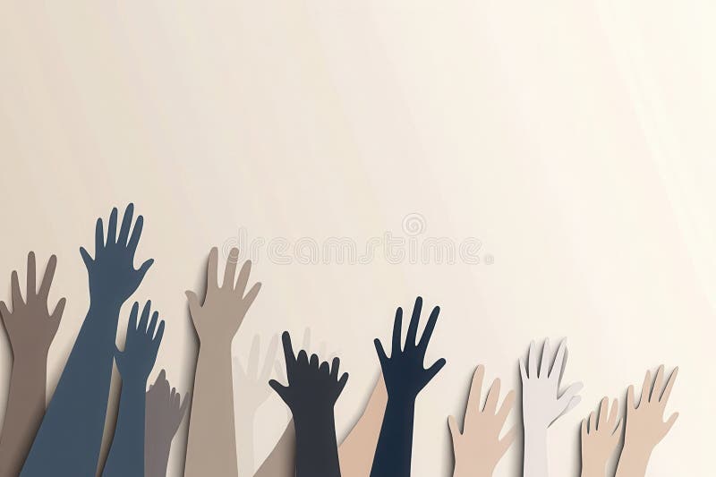 Unity and Collaboration Represented through Stylized Silhouettes of ...