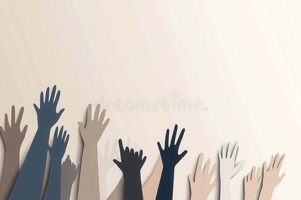 Unity and Collaboration Represented through Stylized Silhouettes of ...