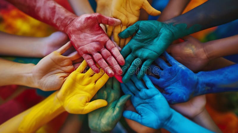 Unity in Colorful Harmony. Generative Ai Stock Illustration ...