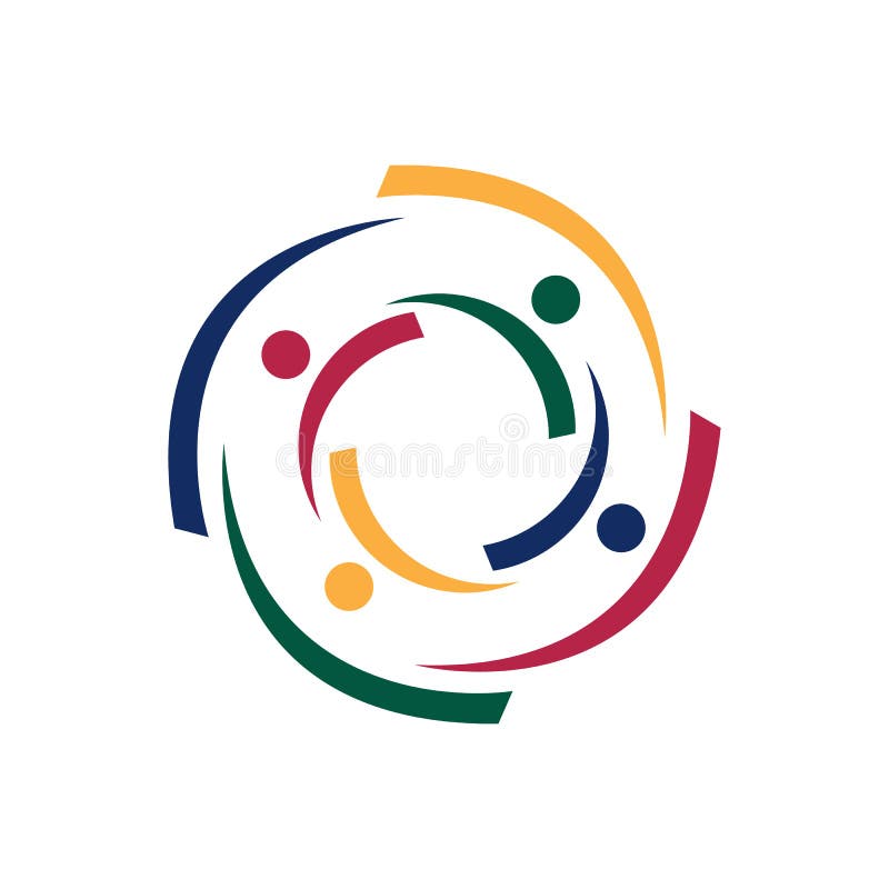 Unity Colorful People Community Logo Design Vector Illustrations Stock ...