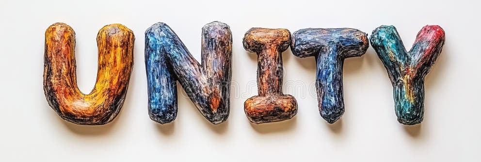 UNITY Colorful Text, Conceptual Representation with Distinctive Painted ...