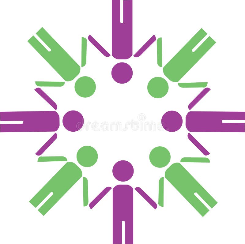 Unity in Colour stock vector. Illustration of three, team - 3970259