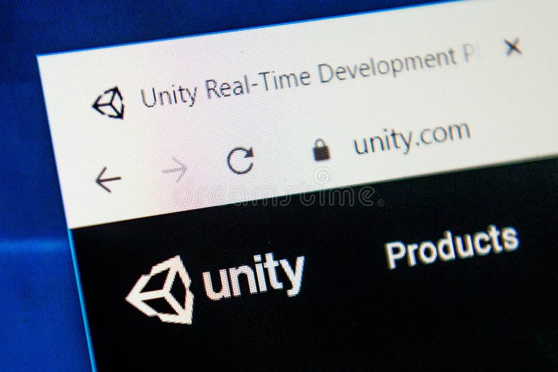 Unity.com Web Site. Selective Focus. Editorial Image - Image of browse ...