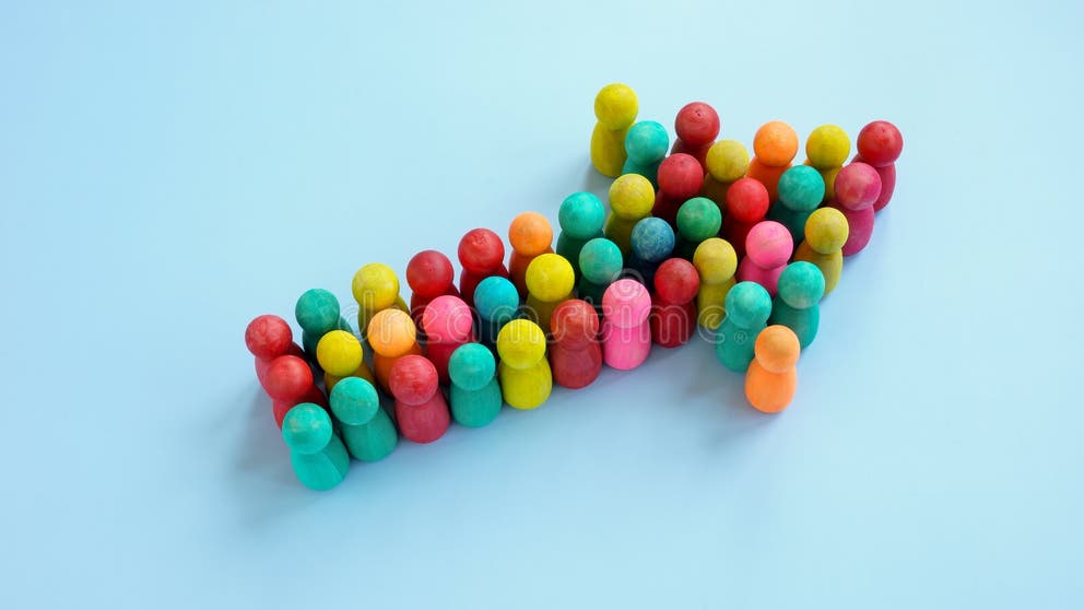 Unity Concept. an Arrow from Multi-colored Figures. Stock Photo - Image ...