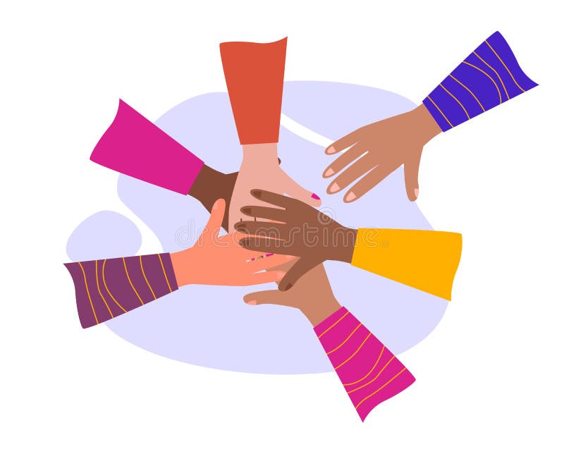 Unity Concept. Different People Unite Together. Join Hands and Pieces ...