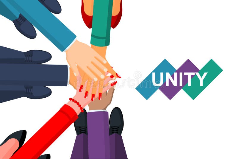Unity Concept. Top View of a Group of Young Business People Stock ...